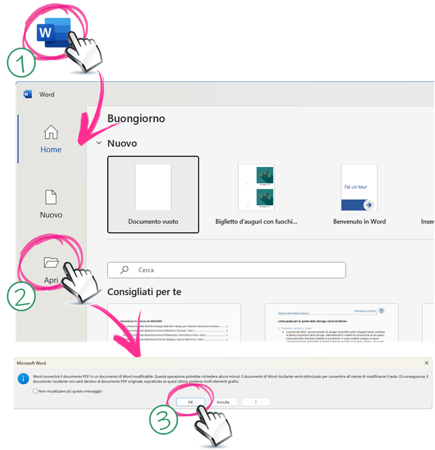 Inserimento di omissis in file pdf
